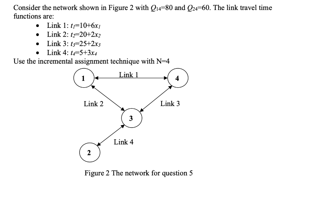 Solved Consider the network shown in Figure 2 with Q14=80 | Chegg.com