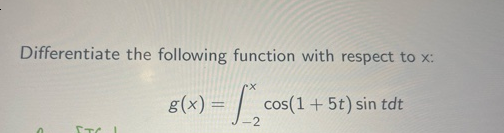Solved Differentiate the following function with respect to | Chegg.com