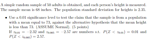 Solved A simple random sample of 50 adults is obtained, and | Chegg.com