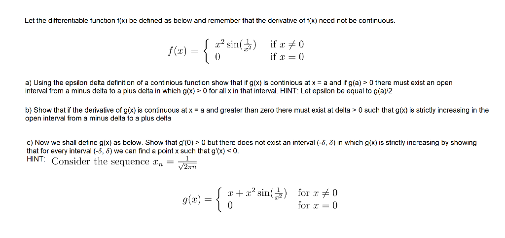 Solved Let the differentiable function f(x) be defined as | Chegg.com