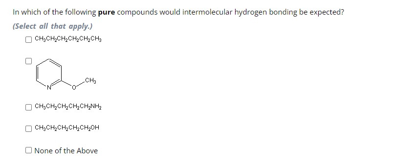 Solved In which of the following pure compounds would | Chegg.com