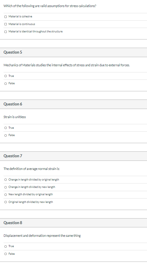 Solved Which of the following are valid assumptions for | Chegg.com