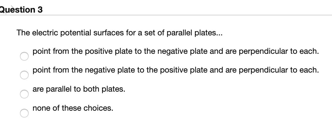 Solved Question 3 The electric potential surfaces for a set | Chegg.com