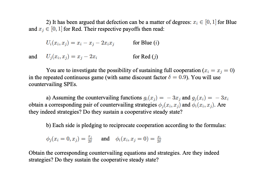 Game Theory analysis/computation (Possible relating | Chegg.com
