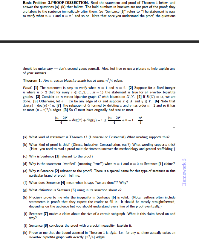 Solved Basic Problem 3.PROOF DISSECTION. Read the statement | Chegg.com