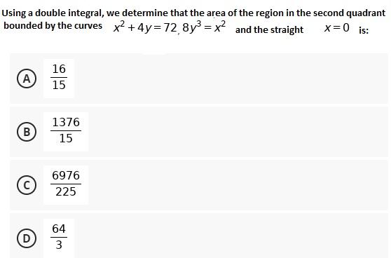 Solved Using a double integral, we determine that the area | Chegg.com