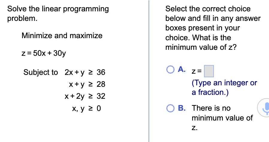 Solved \begin{tabular}{c|c} Solve the linear programming | Chegg.com