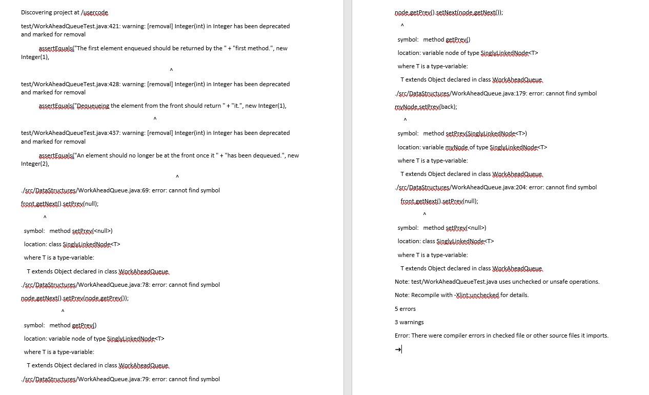 Solved I need a little help with the WorkAhead Queue. | Chegg.com