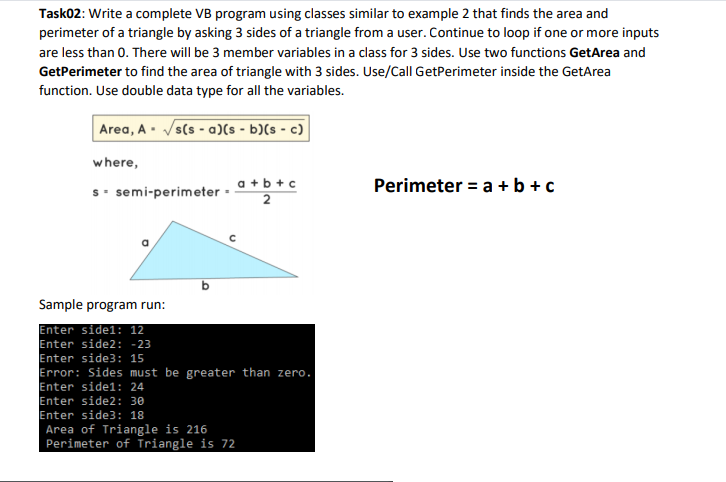 Solved Task02 Write A Complete Vb Program Using Classes 4083
