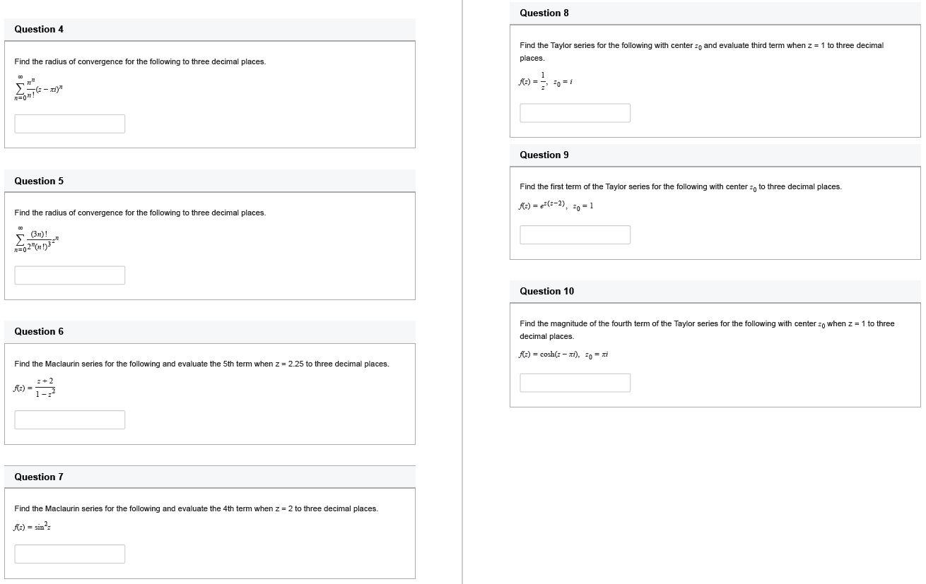 Solved Please do all of the questions. Complex analysis. | Chegg.com
