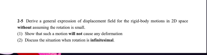 Solved 2-5 Derive a general expression of displacement field | Chegg.com