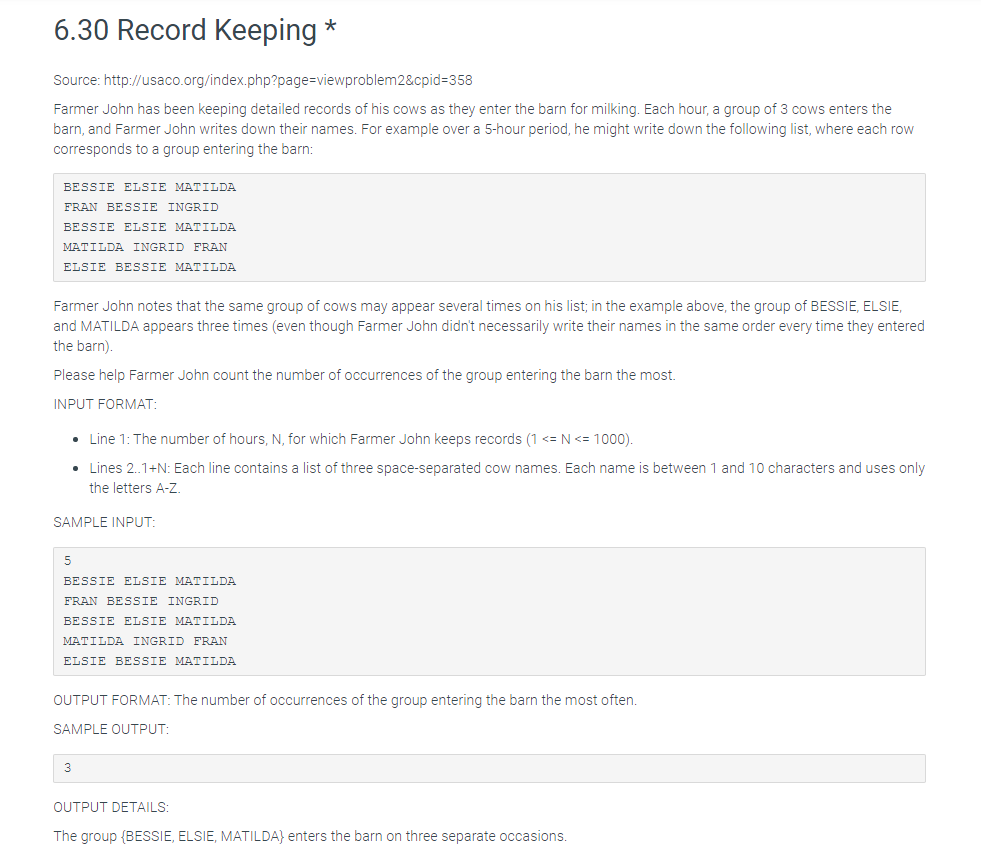 Solved 6.30 Record Keeping * Source: | Chegg.com
