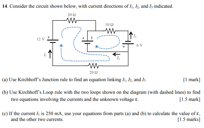 Solved 14. Consider the circuit shown below, with current | Chegg.com