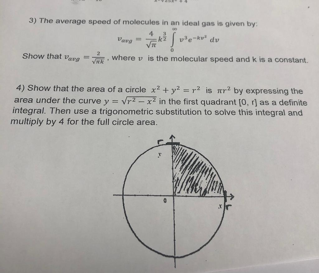 Solved OD 3) The average speed of molecules in an ideal gas | Chegg.com