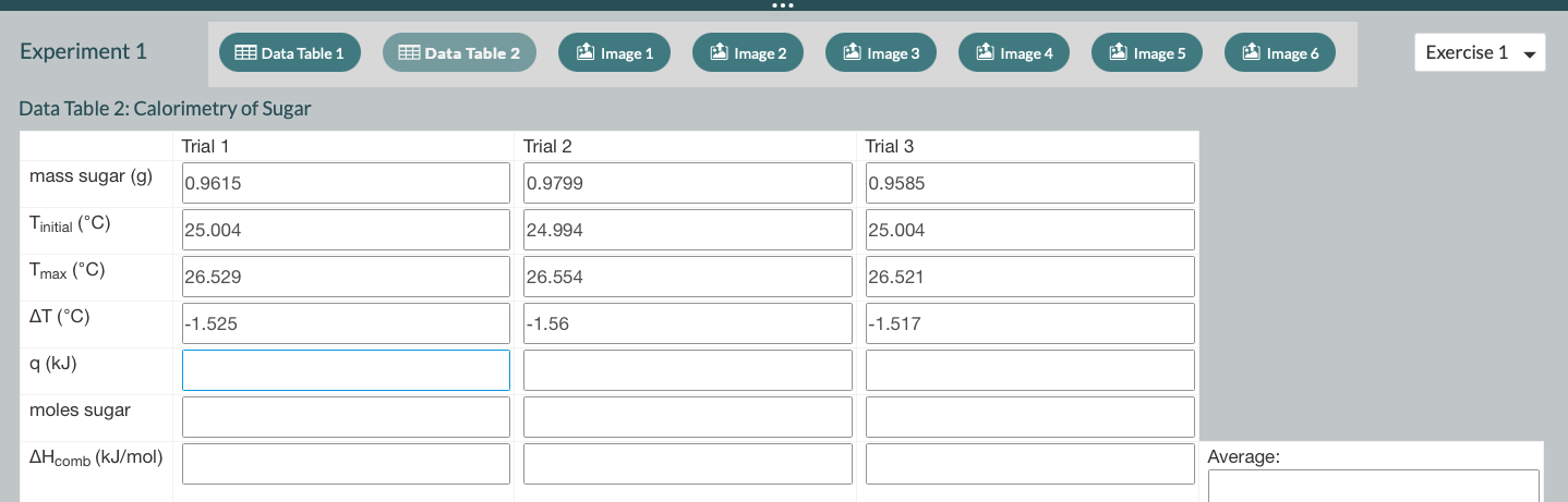 Solved Experiment 1 Data Table 1: Calorimetrv of | Chegg.com Solved Experiment 1 Data Table 1: Calorimetrv of | Chegg.com
