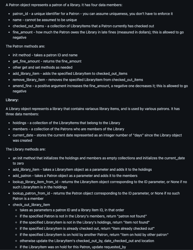 Solved project-3 You will be writing a Library simulator | Chegg.com