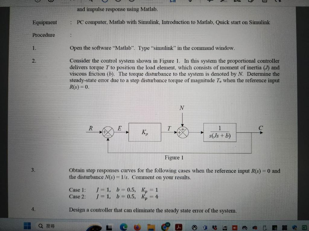 SEHS4653 Control System Analysis Experiment 1 : | Chegg.com