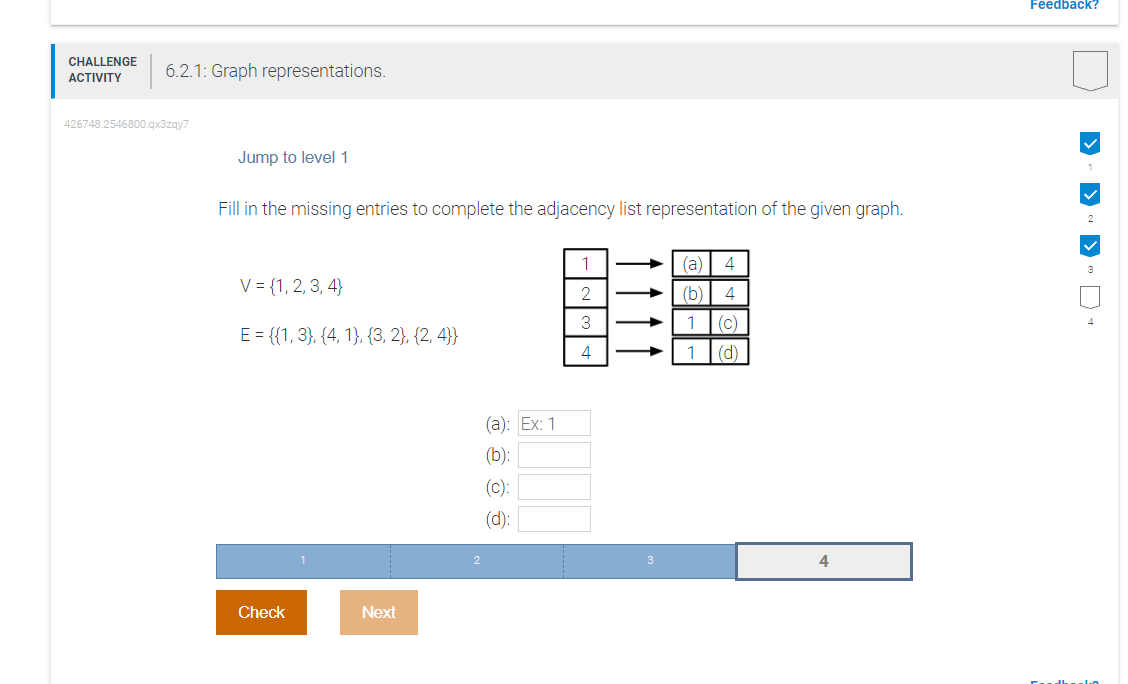 Solved Fill in the missing entries to complete the adjacency | Chegg.com