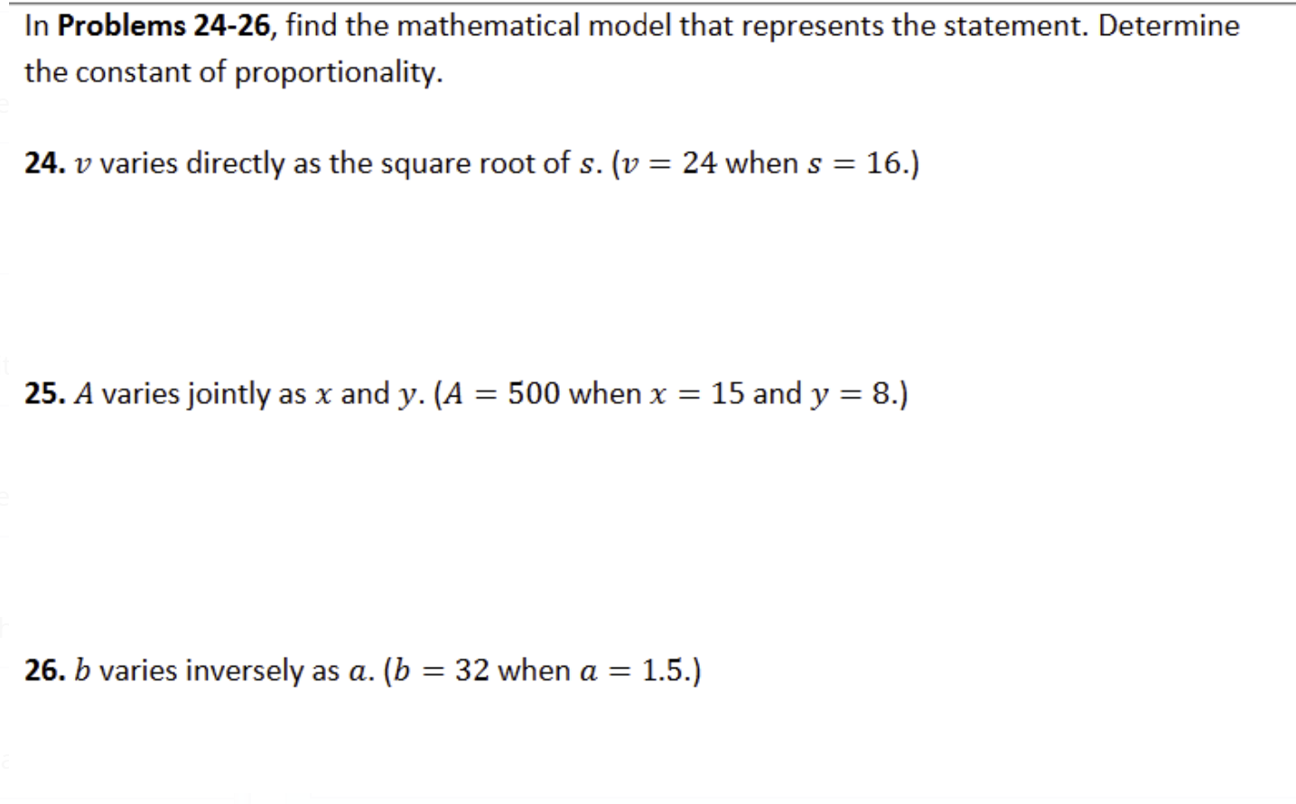 Solved In Problems 24-26, find the mathematical model that | Chegg.com