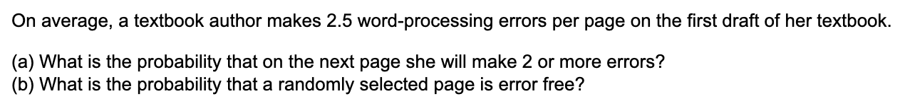 Solved On average, a textbook author makes 2.5 | Chegg.com