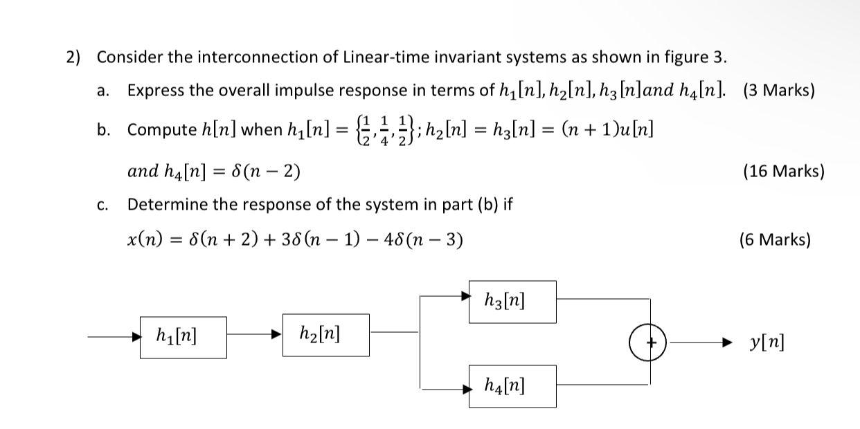 Solved 2) Consider the interconnection of Linear-time | Chegg.com