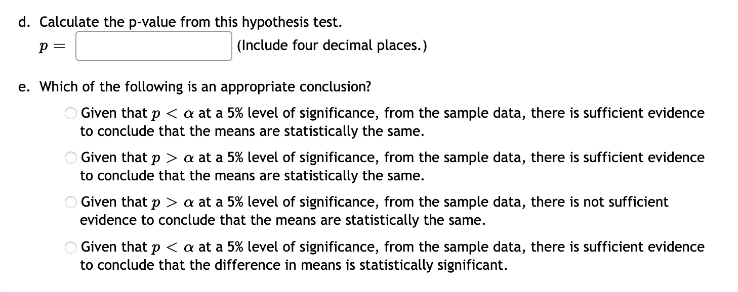 Solved A Two-Sample Hypothesis Test The principal at a local | Chegg.com