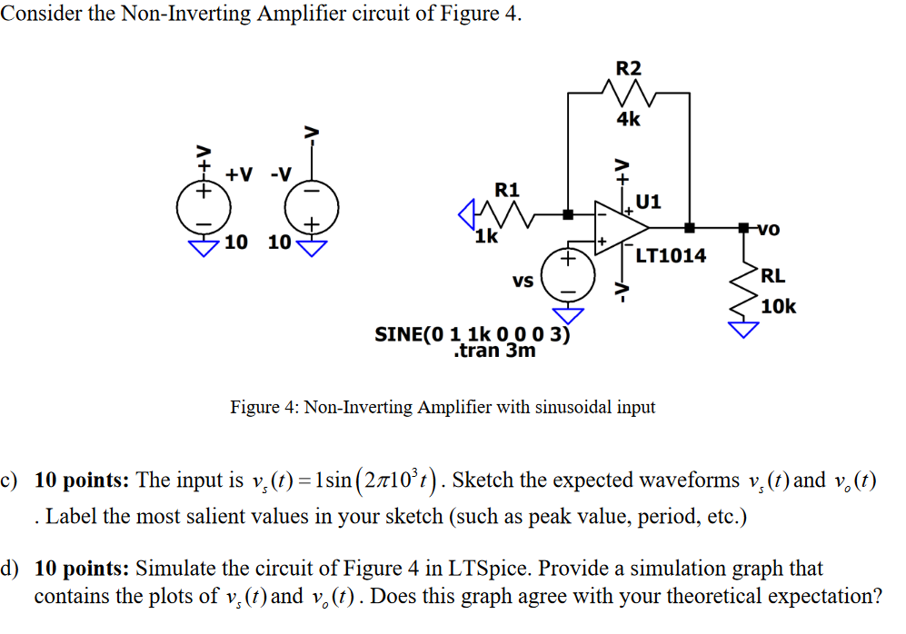 Solved Consider the Non-Inverting Amplifier circuit of | Chegg.com