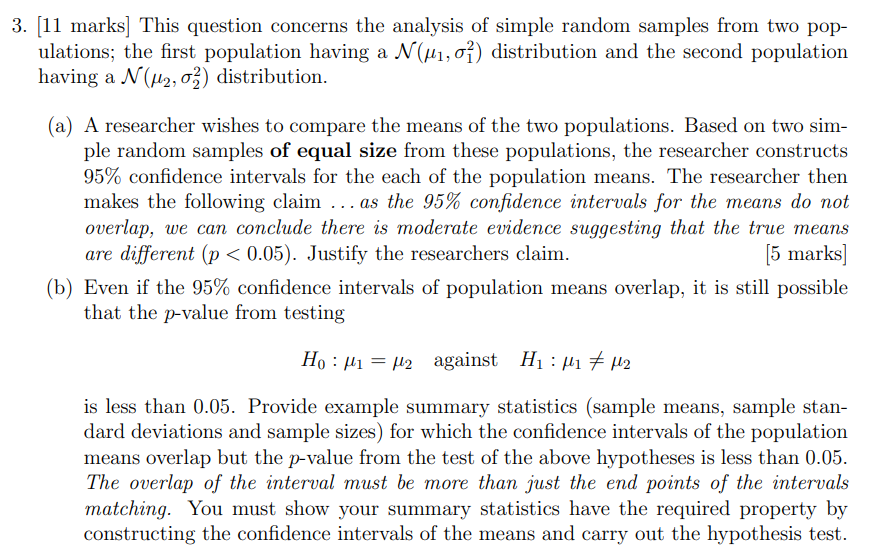 Solved 3. (11 marks] This question concerns the analysis of | Chegg.com
