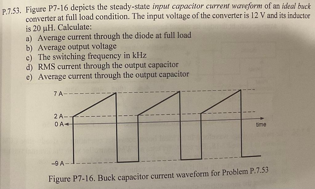 Solved 7.53. Figure P7-16 depicts the steady-state input | Chegg.com
