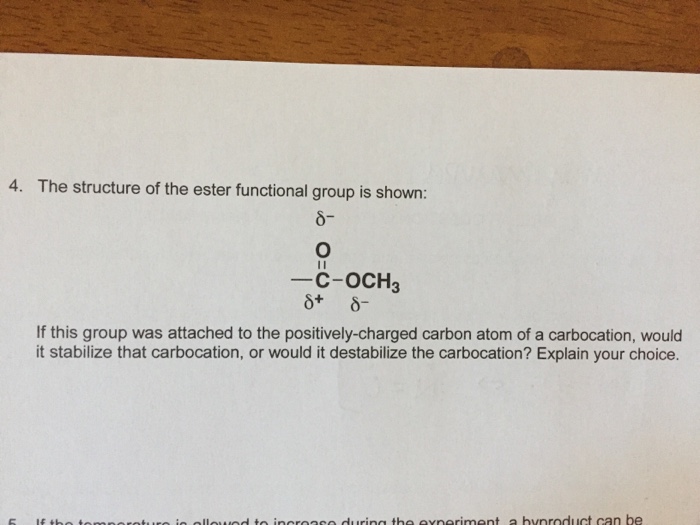 Solved The structure of the ester functional group is shown: | Chegg.com