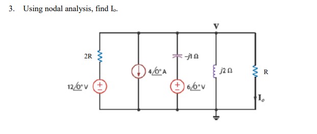 Solved Using nodal analysis, find I0. | Chegg.com