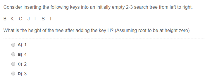 Solved Consider inserting the following keys into an | Chegg.com