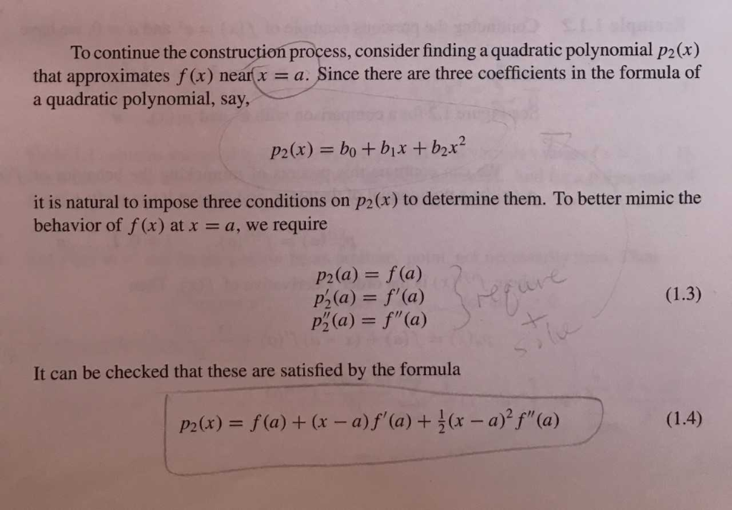 Solved Derive the general form for p2(x) (the Taylor | Chegg.com