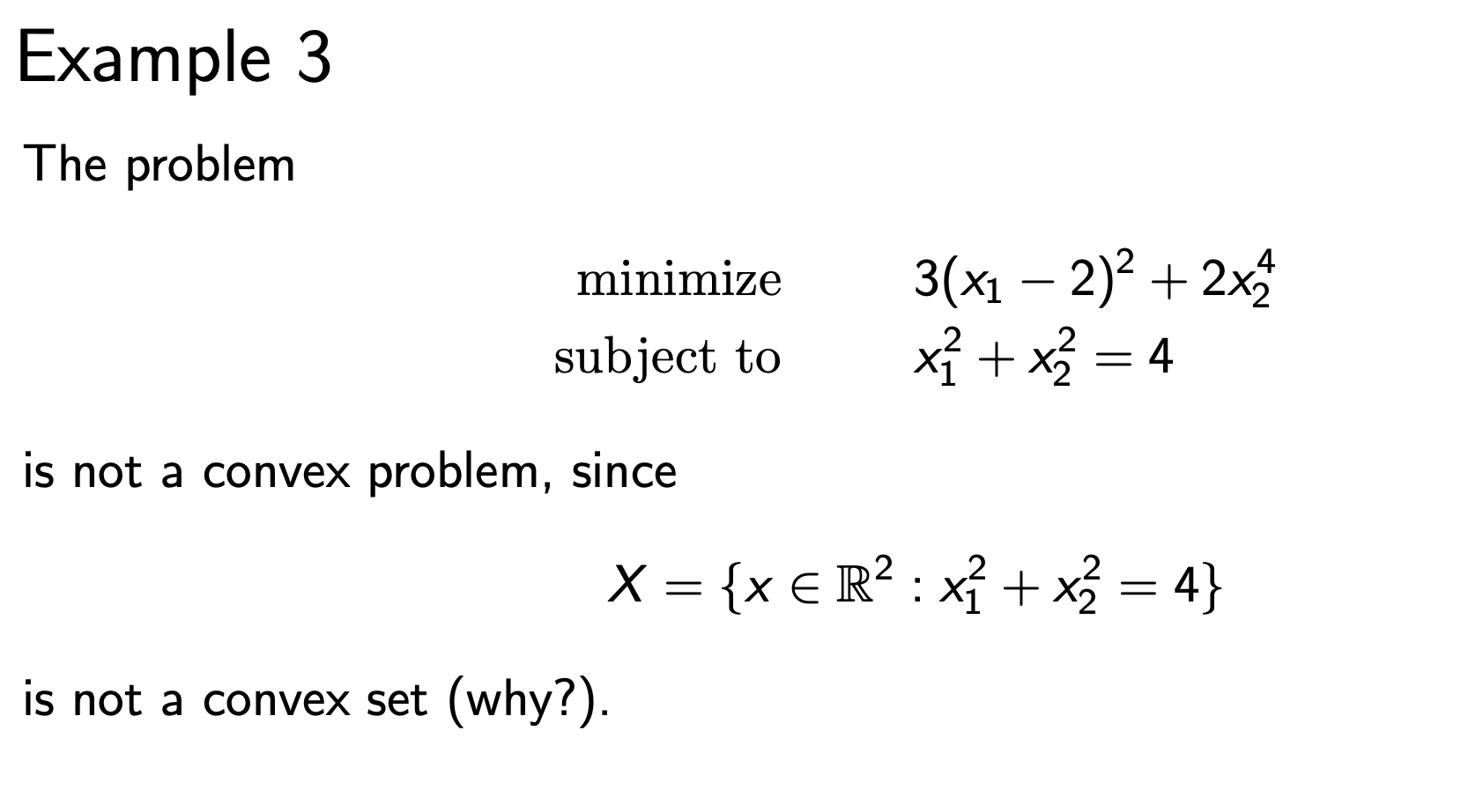 Example 3 The problem minimize subject to | Chegg.com