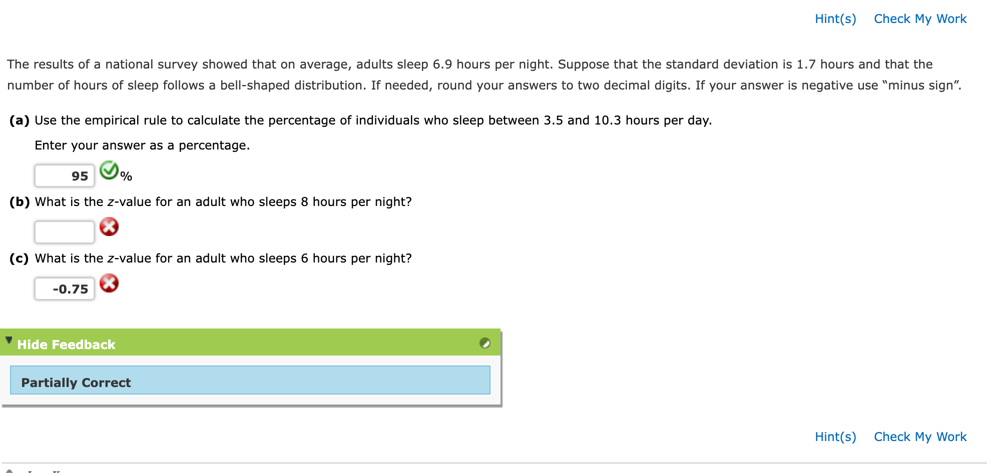 Solved The results of a national survey showed that on | Chegg.com
