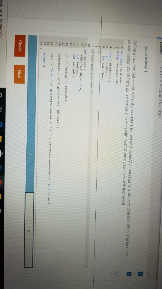 Solved ACTIVITY 10.10.2: Structs and functions Jump to level | Chegg.com