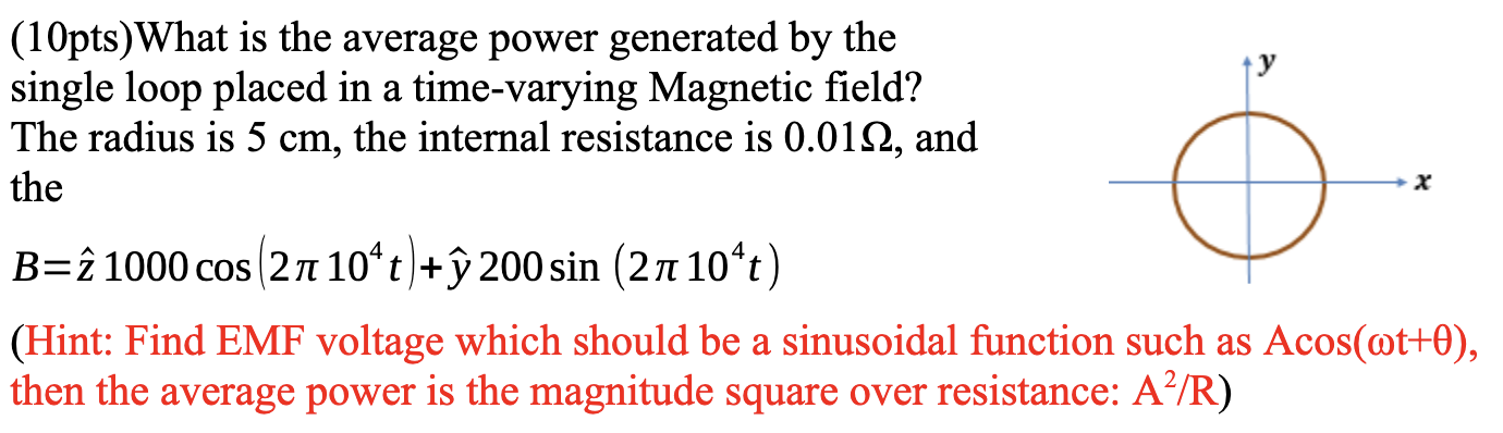 Solved (10pts)What is the average power generated by the | Chegg.com