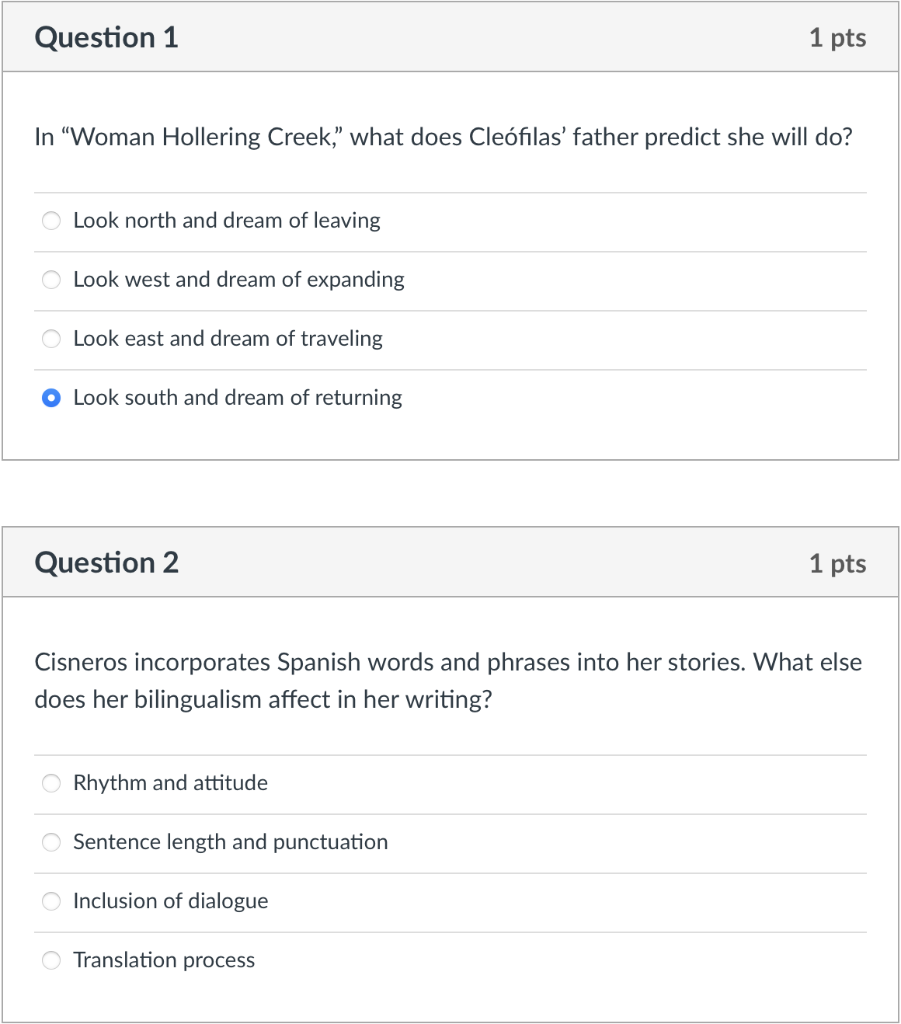 In "Woman Hollering Creek," what does Cleófilas' | Chegg.com