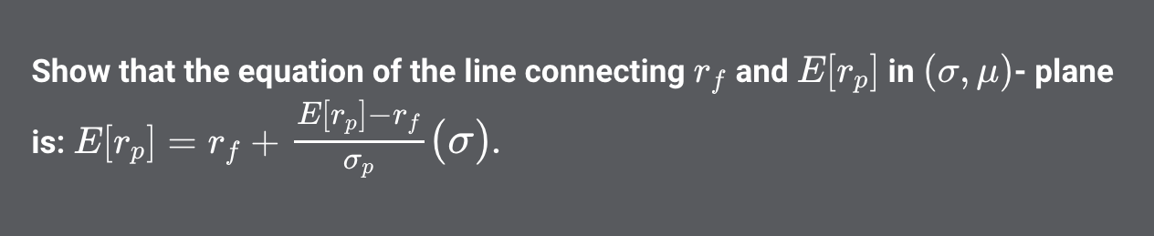 Solved > Show that the equation of the line connecting rf | Chegg.com