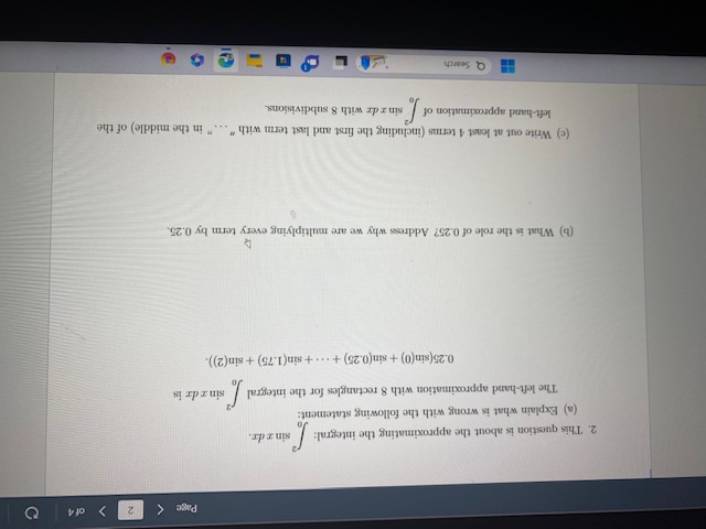 Solved 2. This question is about the approximating the | Chegg.com