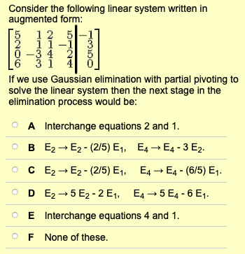 Solved Consider the following linear system written in | Chegg.com