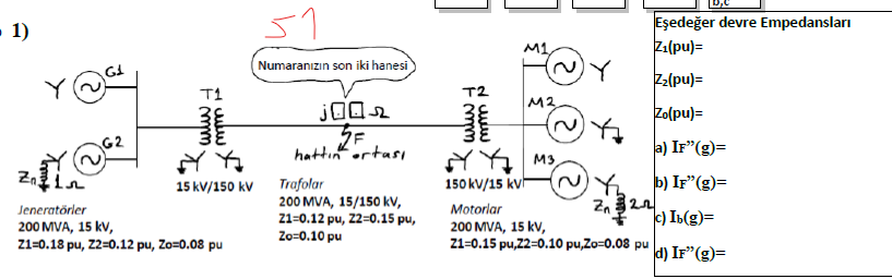 Solved In the power system given above, generators, motor | Chegg.com