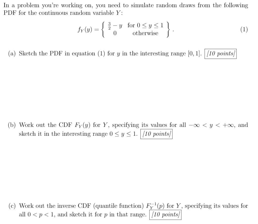 Solved In a problem you're working on, you need to simulate | Chegg.com