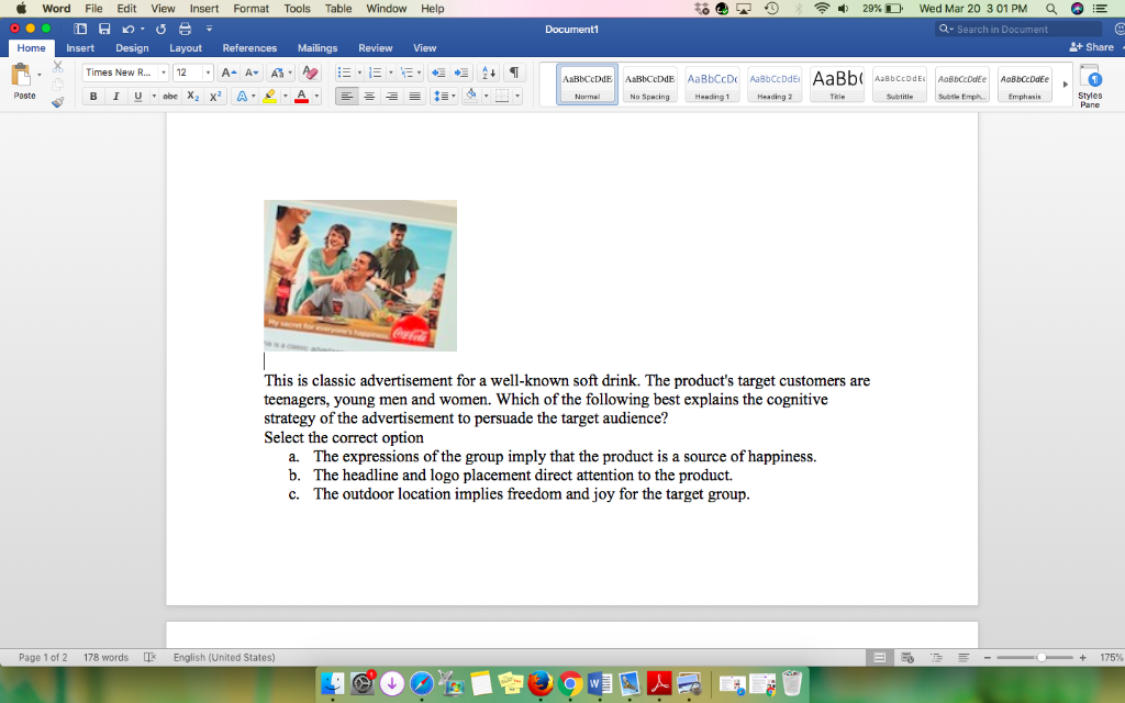 Solved Word File Edit View Insert Format Tools Table Window | Chegg.com