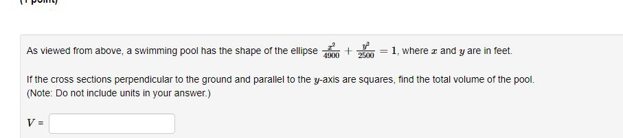 Solved As viewed from above, a swimming pool has the shape | Chegg.com