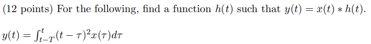 Solved (12 ﻿points) ﻿convolution: For the following, find a | Chegg.com