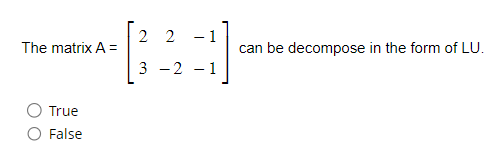 Solved If A is a m x n matrix, then A can be expressed in | Chegg.com