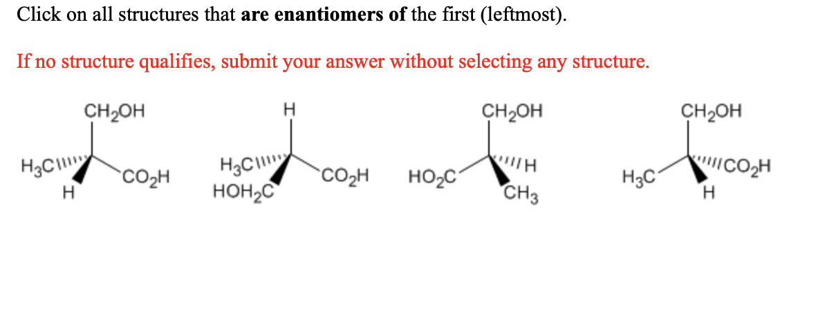 Solved Click on all structures that are identical to the | Chegg.com
