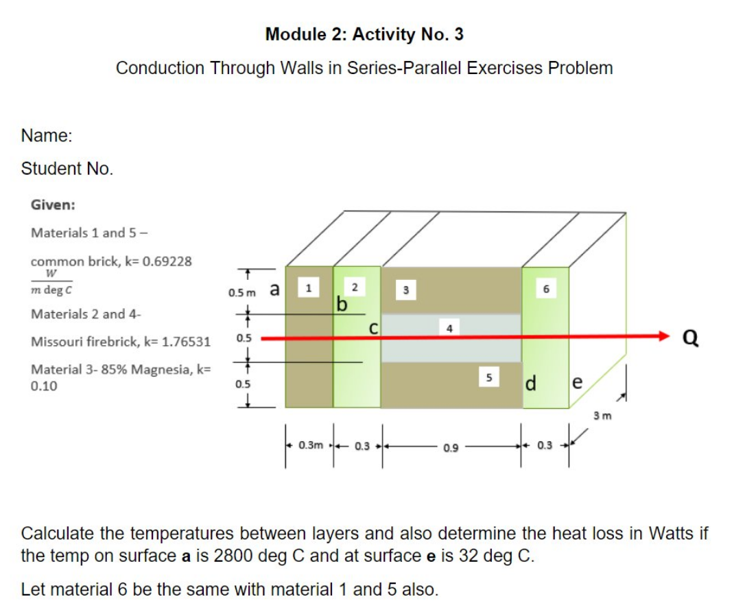 Solved Conduction Through Walls in Series-Parallel Exercises | Chegg.com
