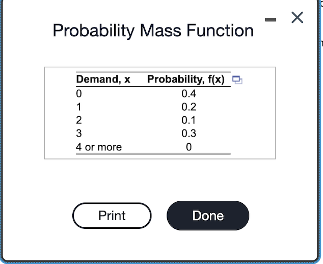Solved Random Values From = RAND0Probability Mass | Chegg.com